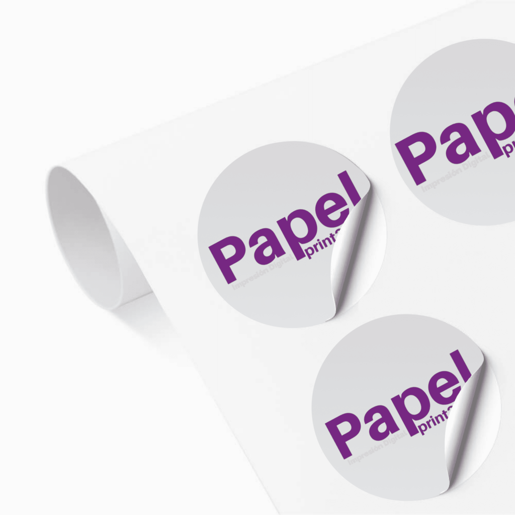 Sticker circulares troquelados - Papel print Chile