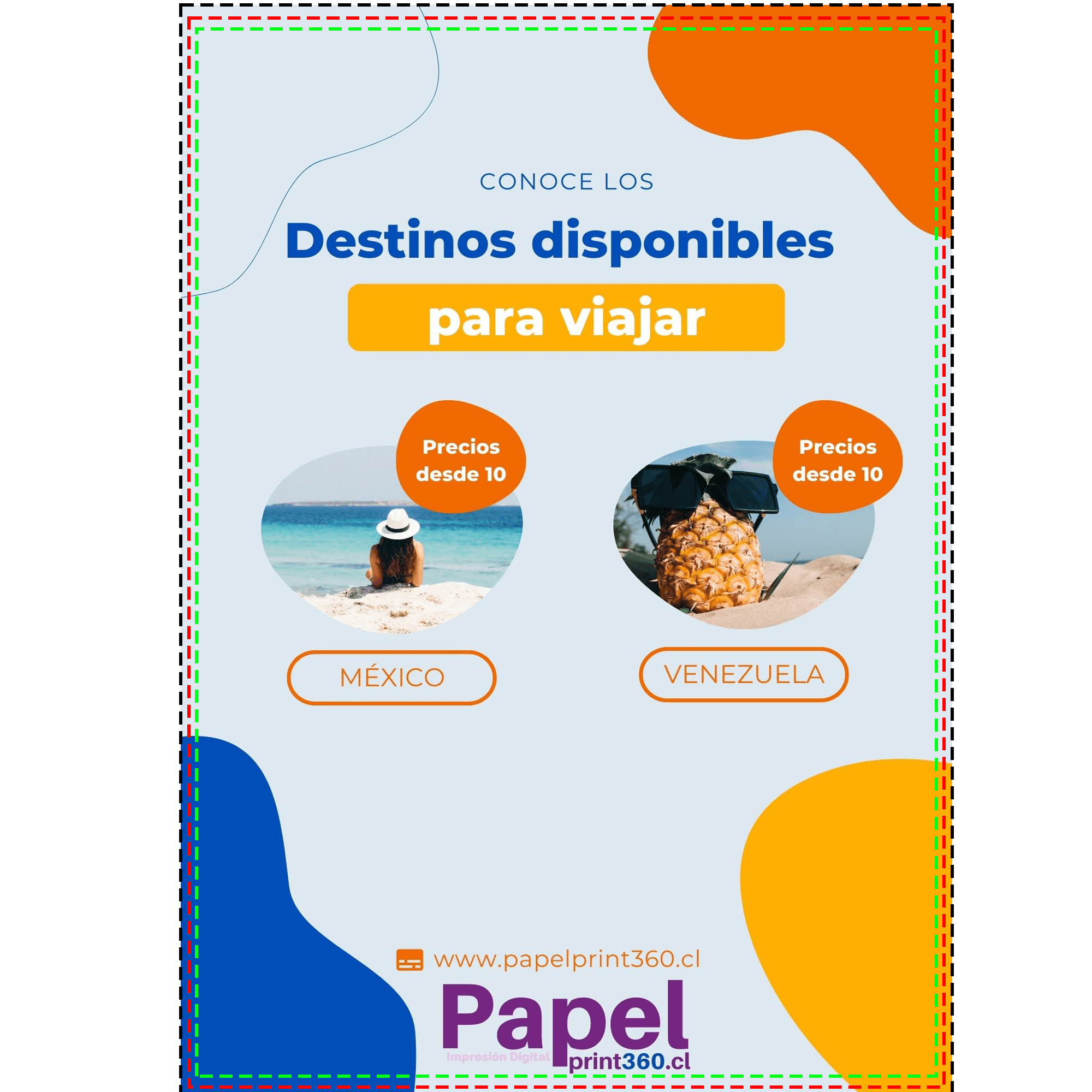 Flyer o Folleto pequeño 9 x 13 cm - Papel print Chile