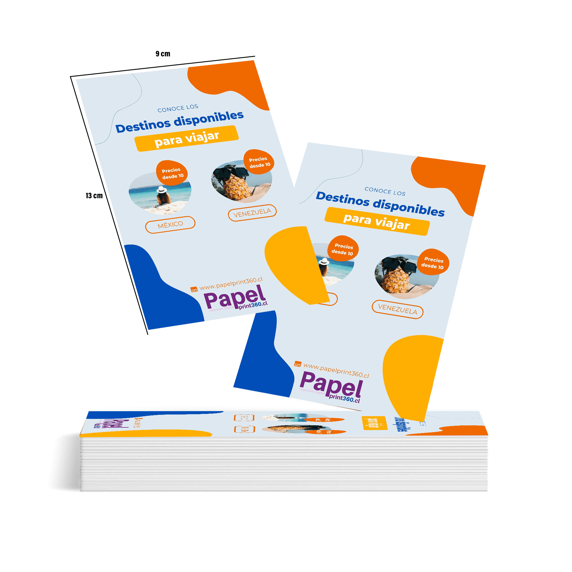 Flyer o Folleto pequeño 9 x 13 cm - Papel print Chile