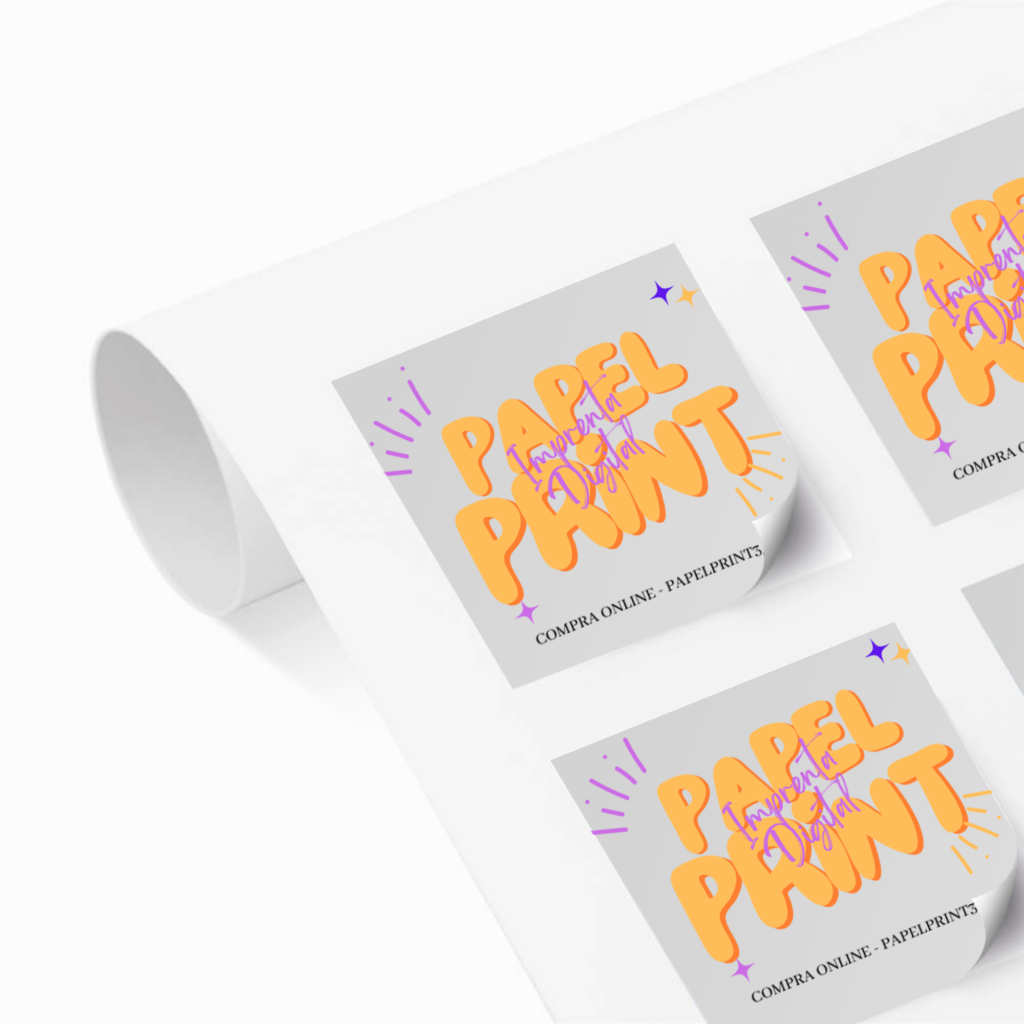 Sticker cuadrados troquelados - Papel print Chile